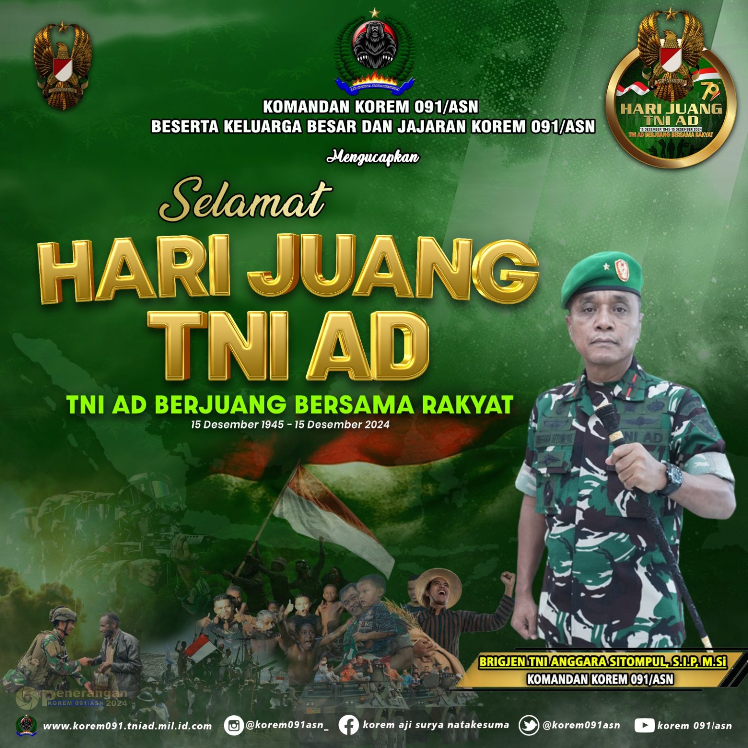 Hari Juang TNI AD – PPID KOREM 091/ASN